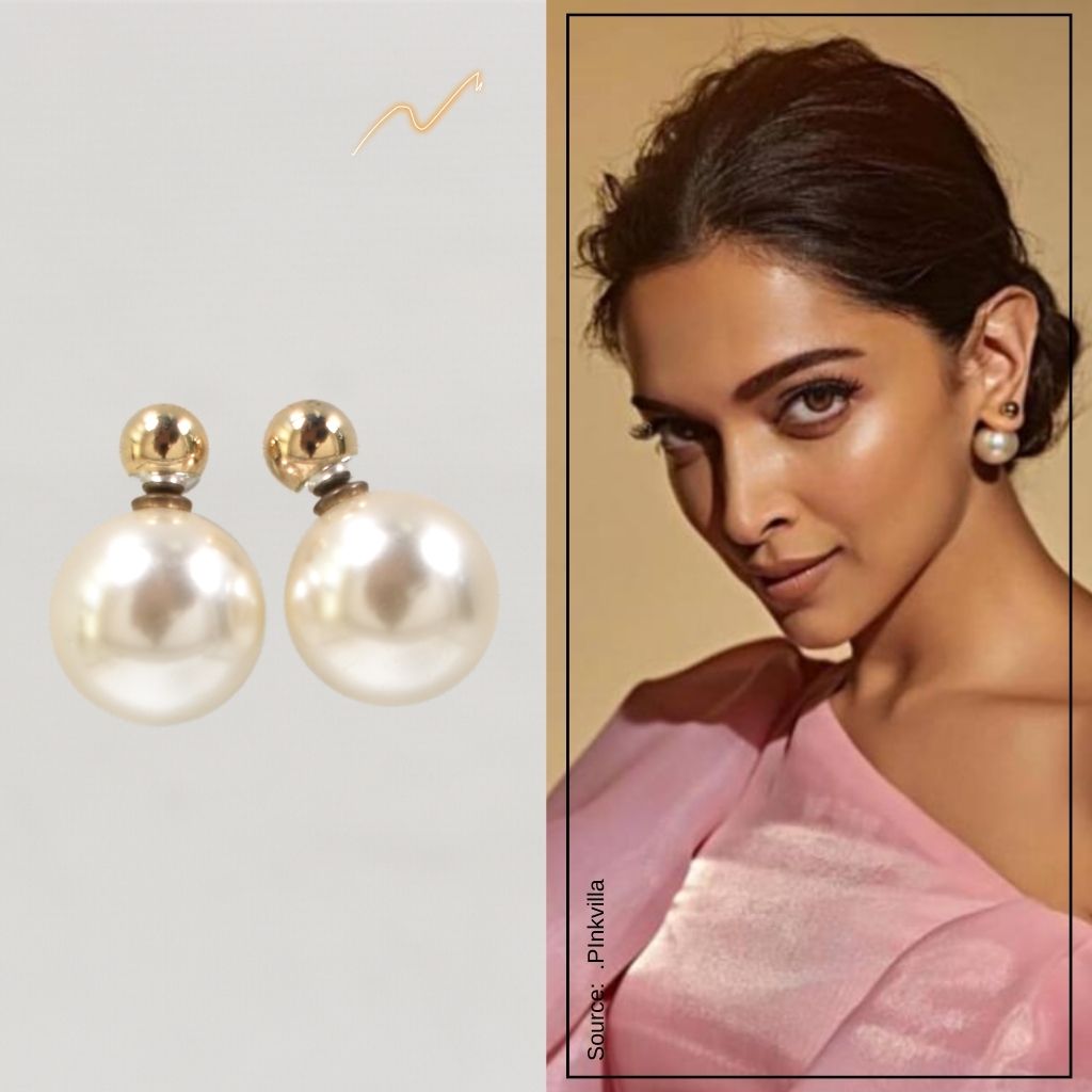 Pearl studs Deepika Padukone
